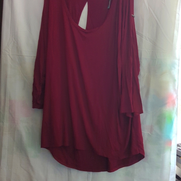 Studio Y | Tops | Wine Colored Knit Shirt Burgundy Color | Poshmark